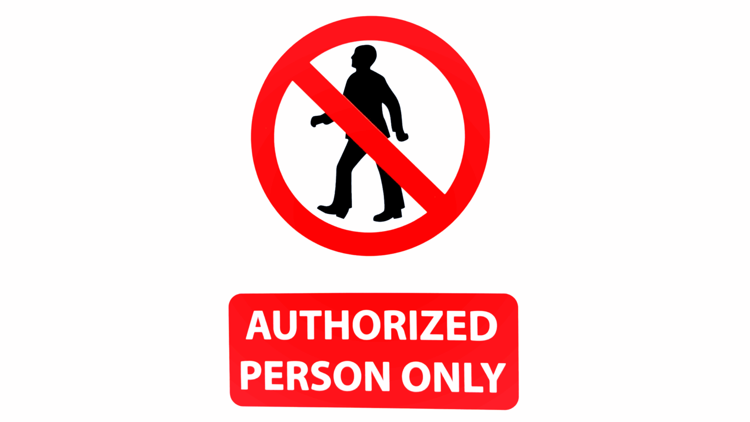 SIGNBOARD | PVC “AUTHORIZED PERSON ONLY” 30×40 – Kooheji Industrial Safety